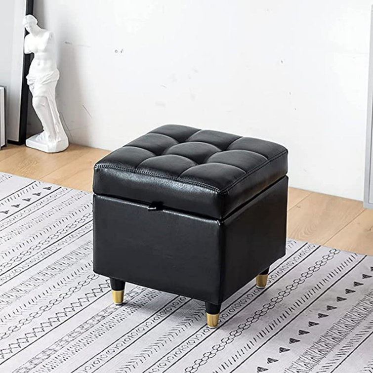 Everly Quinn Alviva Upholstered Flip Top Storage Bench Wayfair